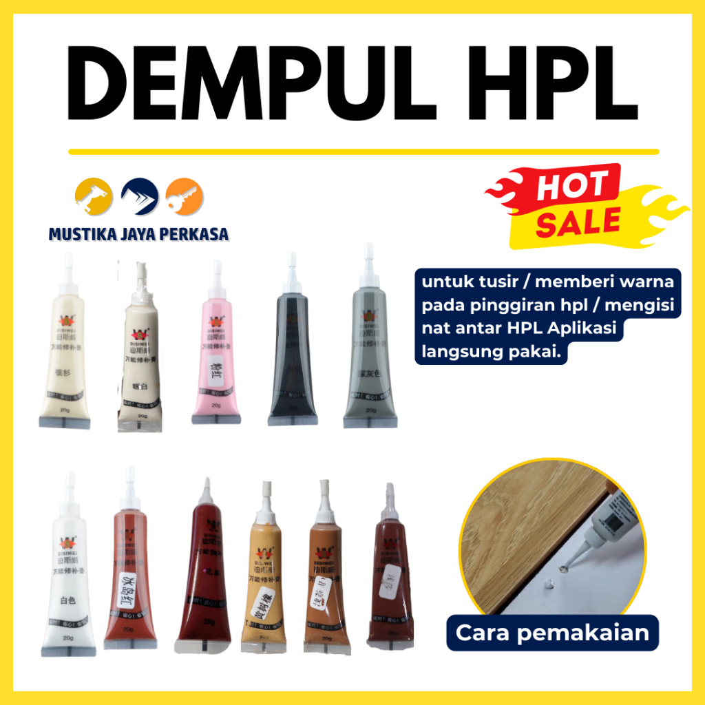 Jual Dempul Tusir HPL EDGING Pewarna Pinggiran Pengisi Nat HPL EDGING ...