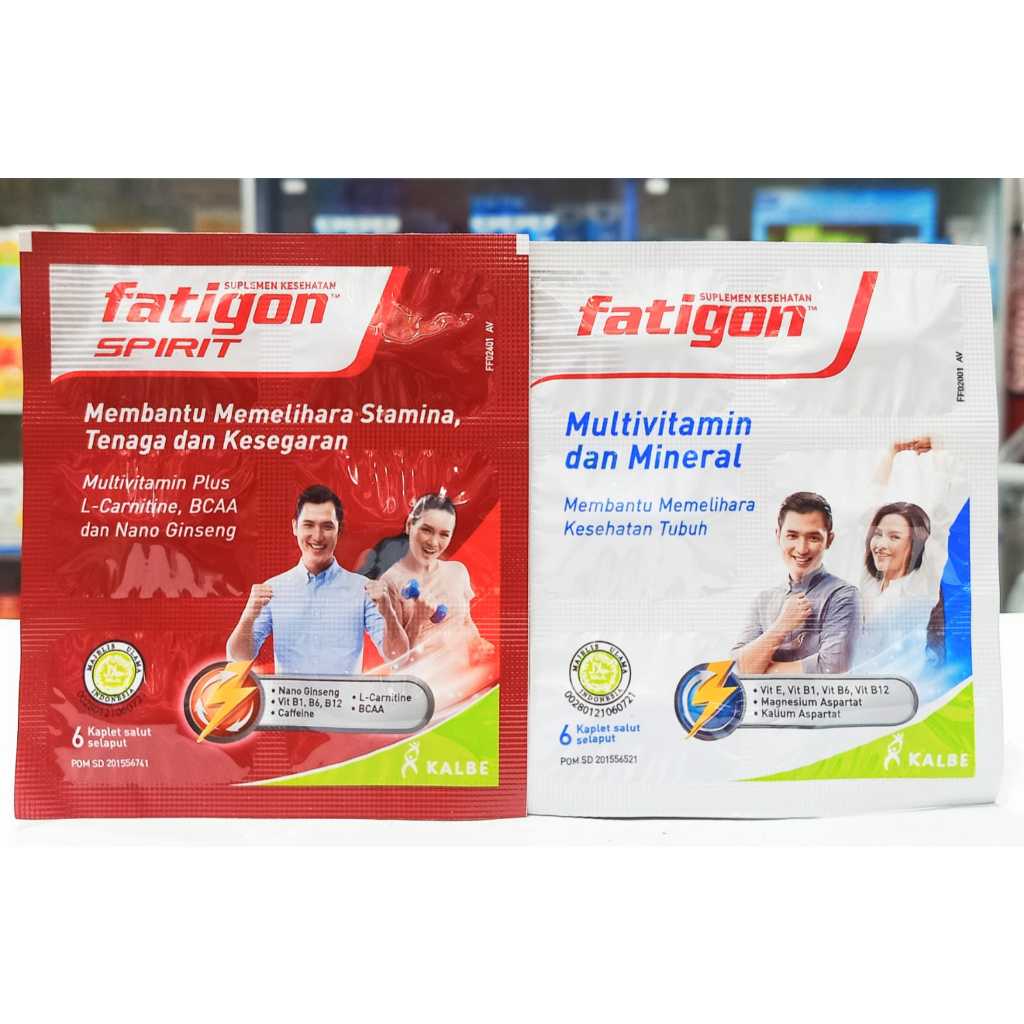Jual Fatigon SPIRIT & MULTIVITAMIN 𝟏 𝐒𝐓𝐑𝐈𝐏 𝐈𝐒𝐈 𝟔 𝐊𝐀𝐏𝐋𝐄𝐓 - Suplemen ...