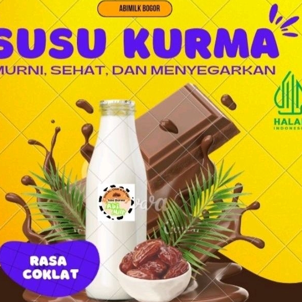 Jual susu kurma coklat kemasan botol 500ml untuk instan sameday ...
