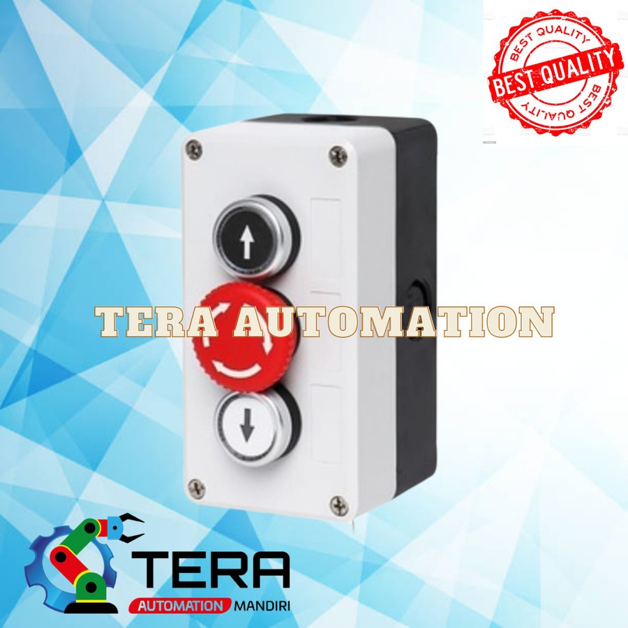 Jual Push Button Station up/down arrows + stop button, hoist, roller ...