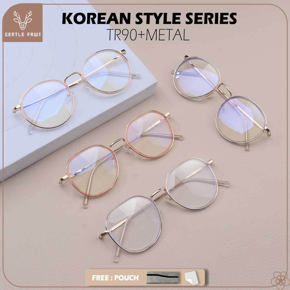 Jual Gentle Fawn Kacamata Antiradiasi Blueray Bentuk Oval Bahan TR90+Metal Oval Series Fashion ...