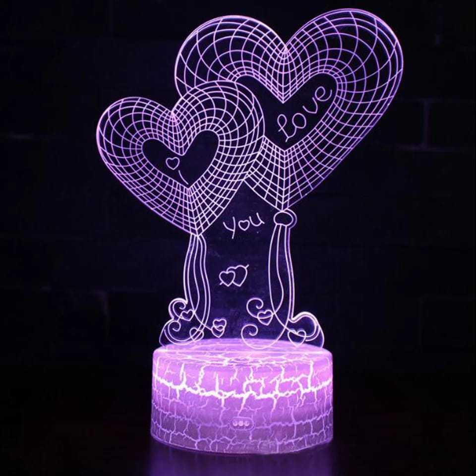 Jual Led Crystal Akrilik Lampu Tidur Pajangan i love you cinta LC-05 ...