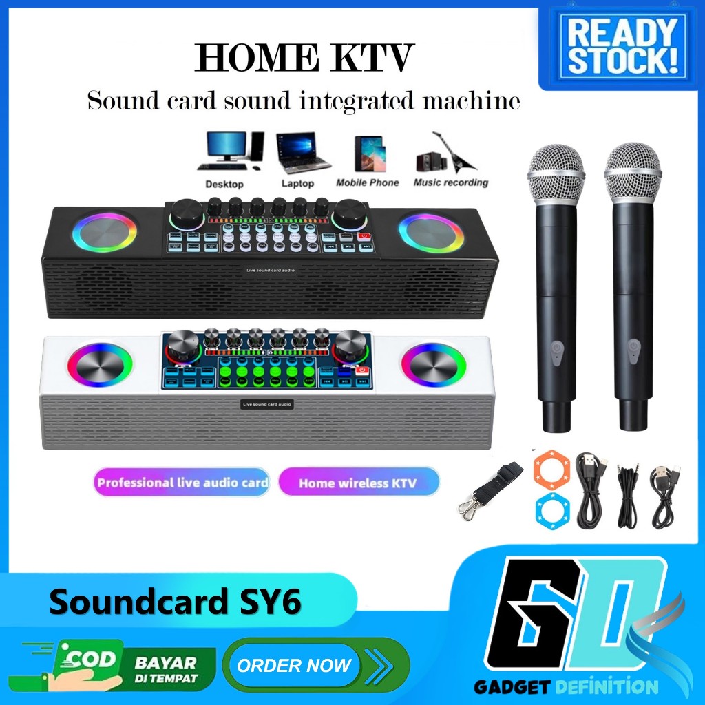 Jual Sound Card SY6 Soundcard Bluetooth Speaker All-in-One + Two ...