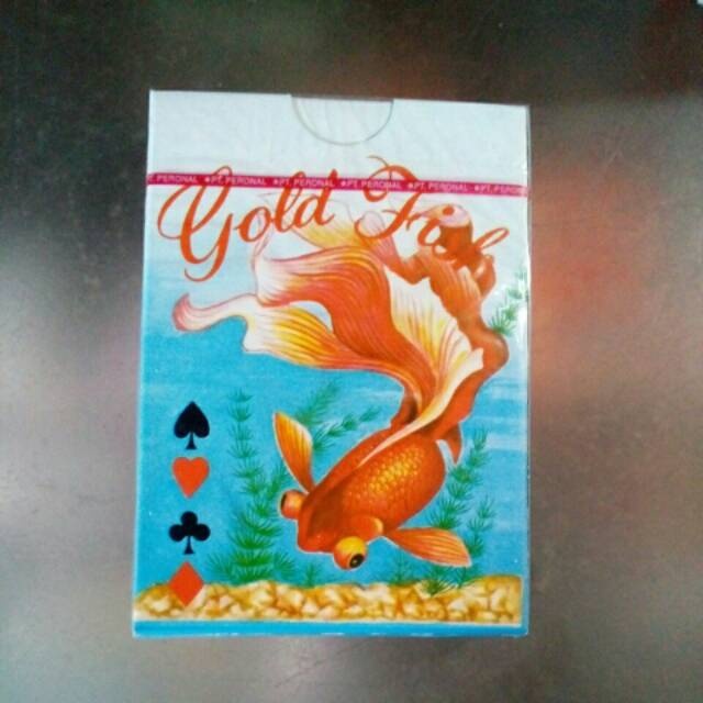 Jual Kartu Remi Gold Fish / Playing Card Gold Fish 1 Box isi 12 Set ...