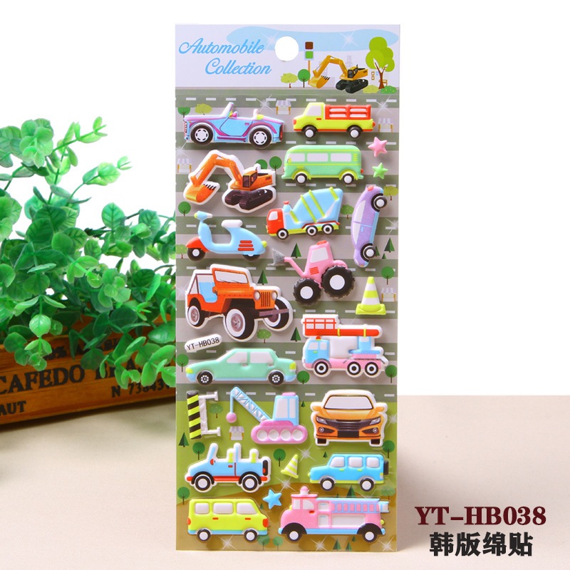 Jual STIKER PUFFY TEMA TRANSPORTATION - STIKER TEMPEL MOBIL ANAK 3D ...