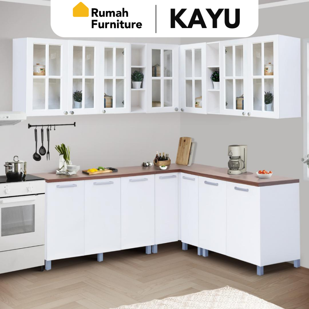 Jual NEBRASKA KACA Kitchen Set Lemari Kabinet Dapur Kayu Modern ...