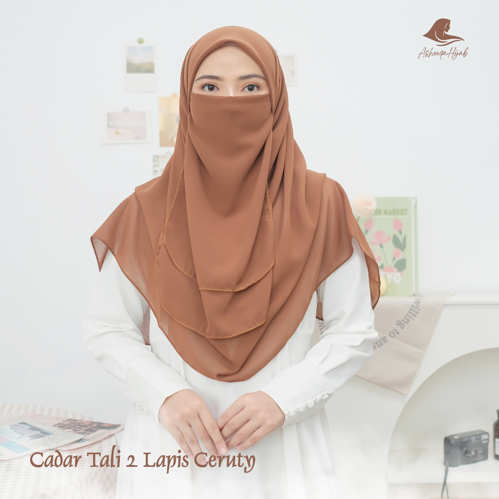 Jual CADAR 2 LAYER NIQAB TALI CERUTY BABYDOLL | Shopee Indonesia