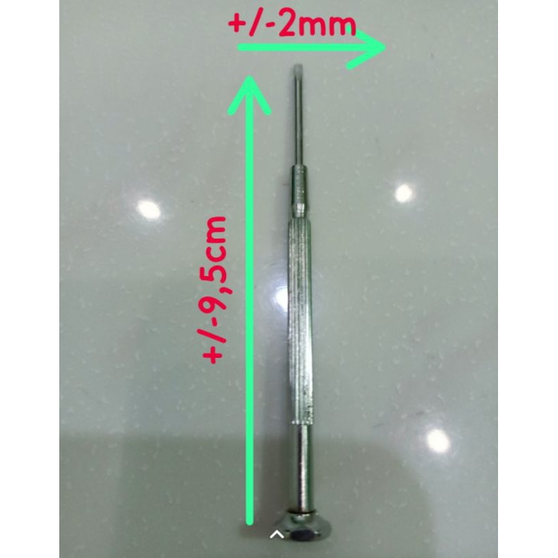 Jual OBENG KECIL MINUS(-) PANJANG +/-9,5CM, STAINLESS,SESUAI GAMBAR ...