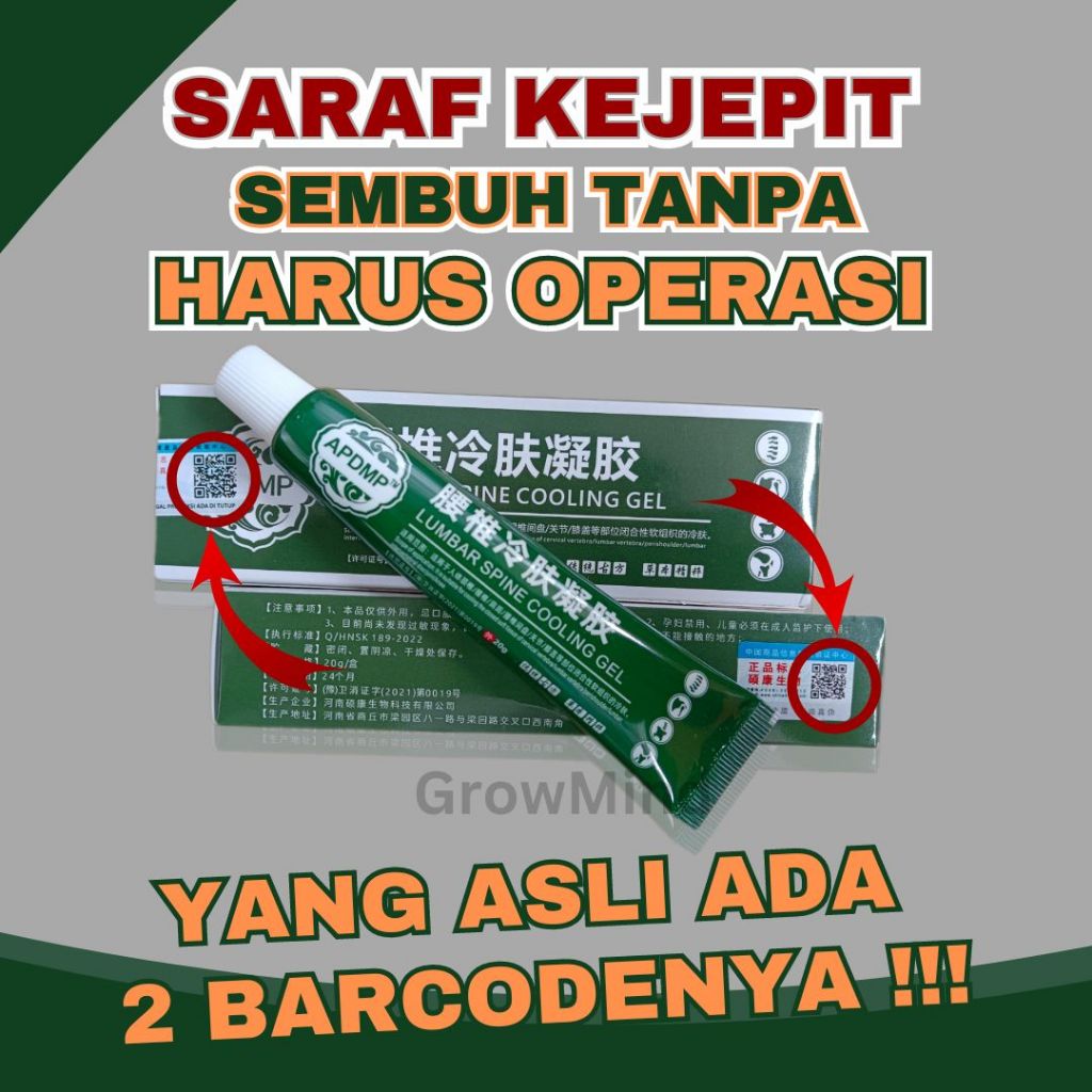 Jual Original Salep Krim Cream LUMBAR APDMP SPINE COOLING GEL Saraf ...