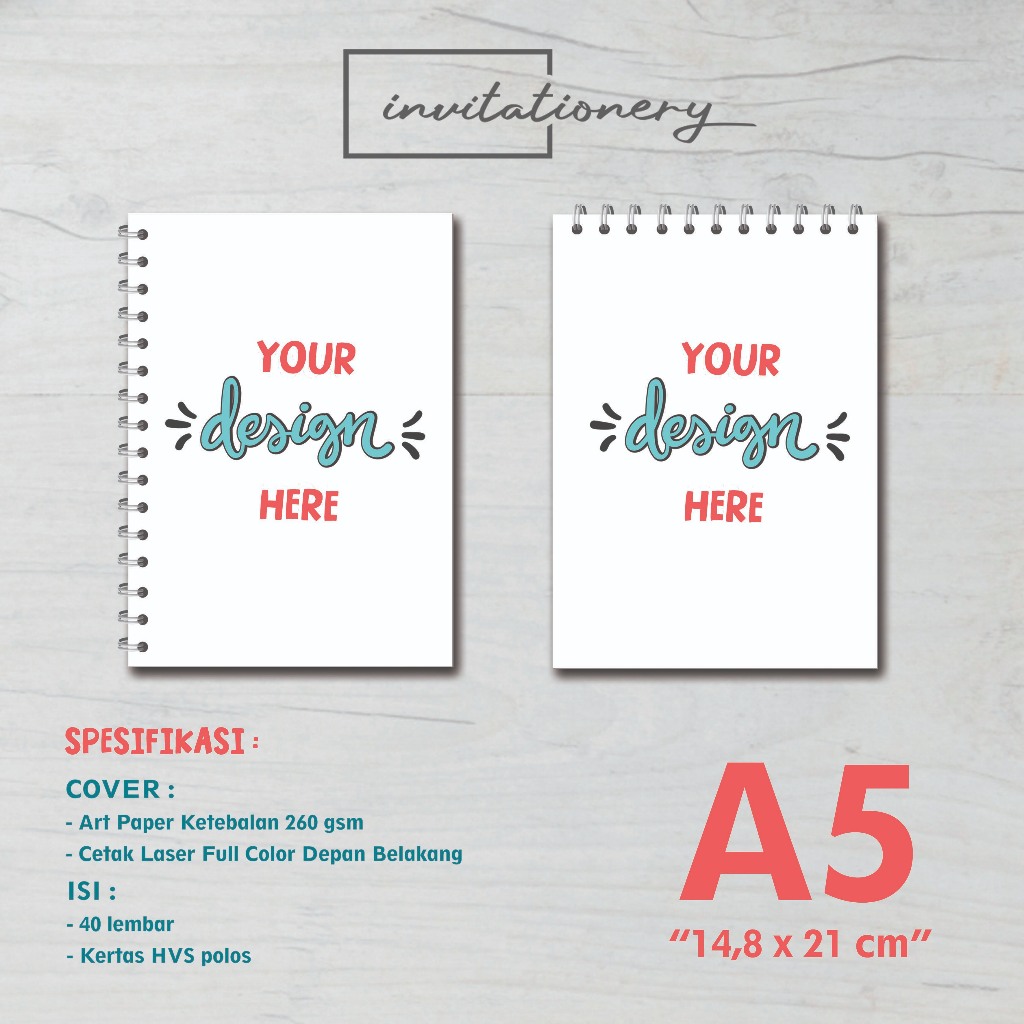 Jual NOTEBOOK CUSTOM UKURAN A5 / SOUVENIR / BUKU CATATAN / BLOK NOTE | Shopee Indonesia