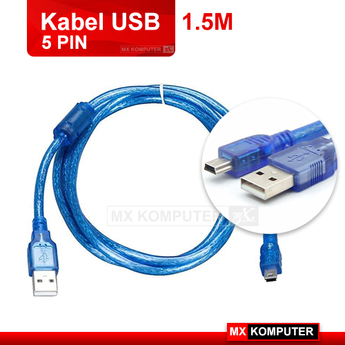 Jual Kabel USB 5 Pin Panjang 1.5M 1.5 M/ Kabel Data Esia / Kabel Mini ...