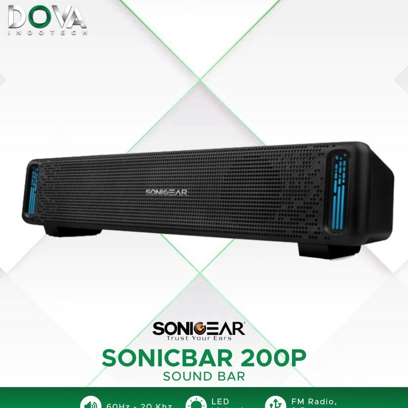Jual SonicGear 2P Powerful SoundBar Speakers with Brilliant Light ...