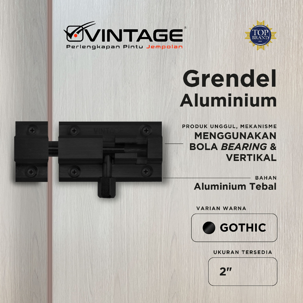 Jual GRENDEL / SELOT / SLOT PINTU 2 INCH 3 INCH 4 INCH ALUMINIUM ...
