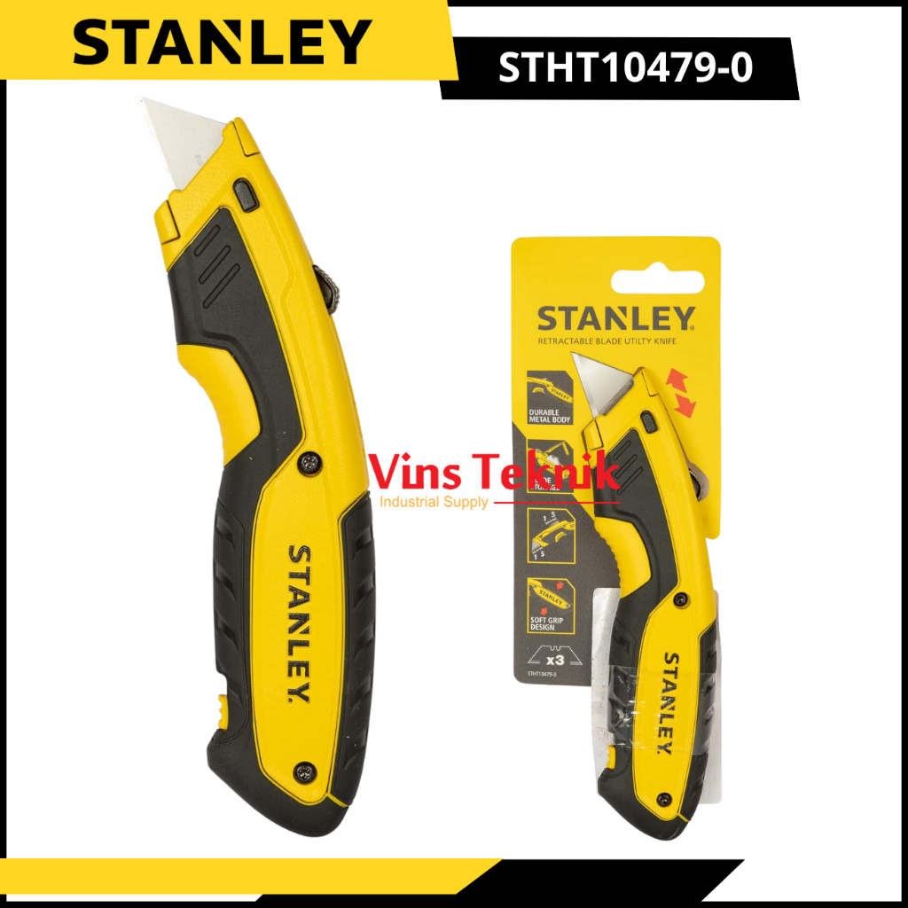 Jual Pisau Cuter Cutter Retractable Blade Utility Knife STANLEY STHT10479-0 | Shopee Indonesia