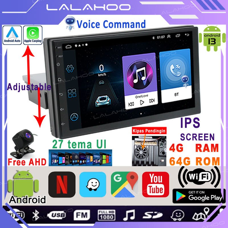 Jual 7/9 Inch | 8G+128G Universal Single Din Android 13 Head Unit/Untuk ...