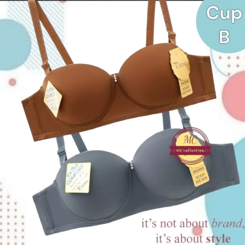 Jual Bh ada kawat cup besar kait 3 size 38-42 push up bra polos cup 1/2 ...