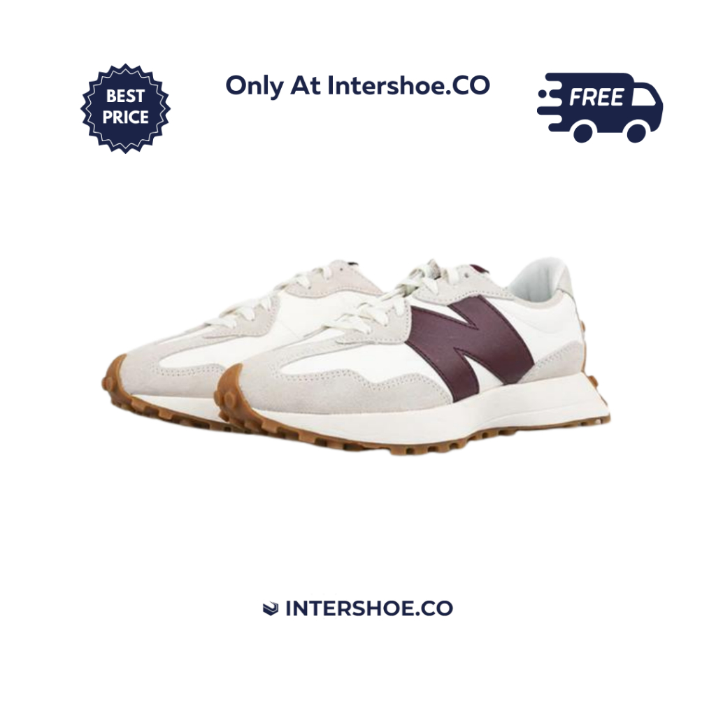 Jual Sepatu Sneakers New Balance 327 Moonbeam Classic Burgundy Maroon ...