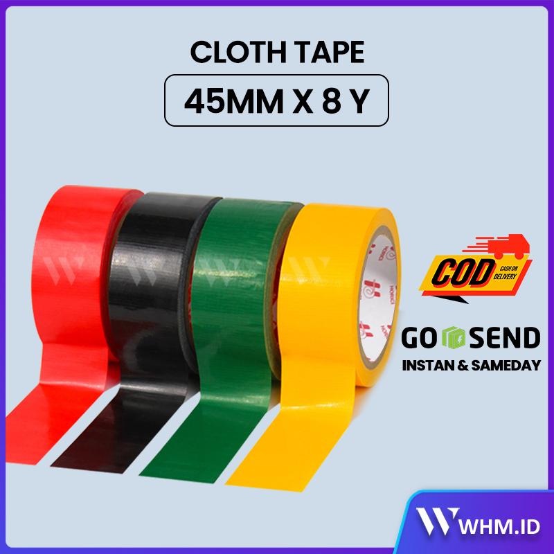 Jual Cloth Tape 45mm x 8Y Lakban Kain Warna Warni / Isolasi Linen Tebal ...