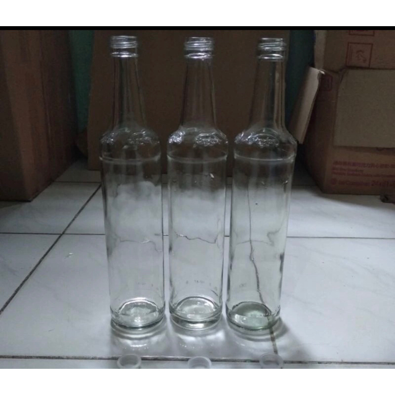 Jual botol kaca 460 ml /botol marjan /botol jamu tanpa tutup (terlaris ...