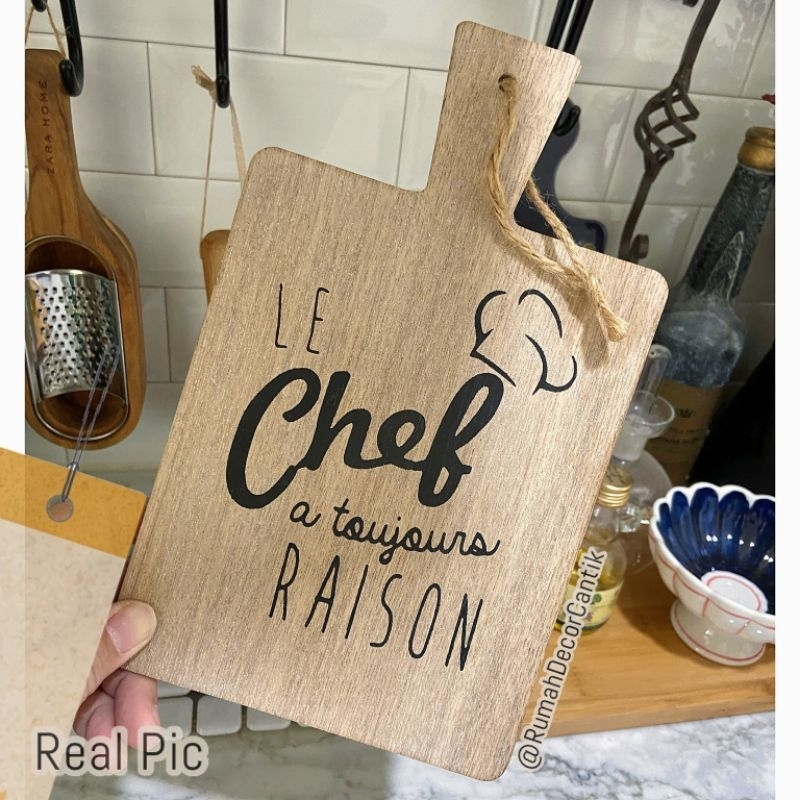 Jual Hiasan Dinding 1Pc Talenan Wall Decor Dapur Kitchen Baking Chef ...