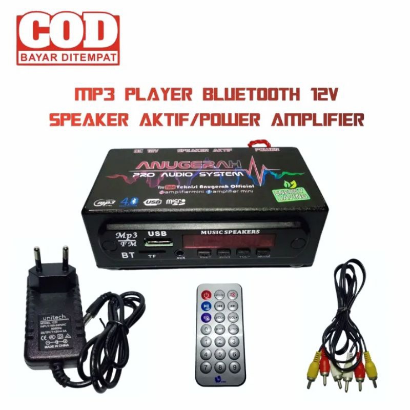 Jual MP3 PLAYER 12V KARAOKE BLUETOOTH/RADIO/TF CARD/USB/AUX SIAP PAKAI ...