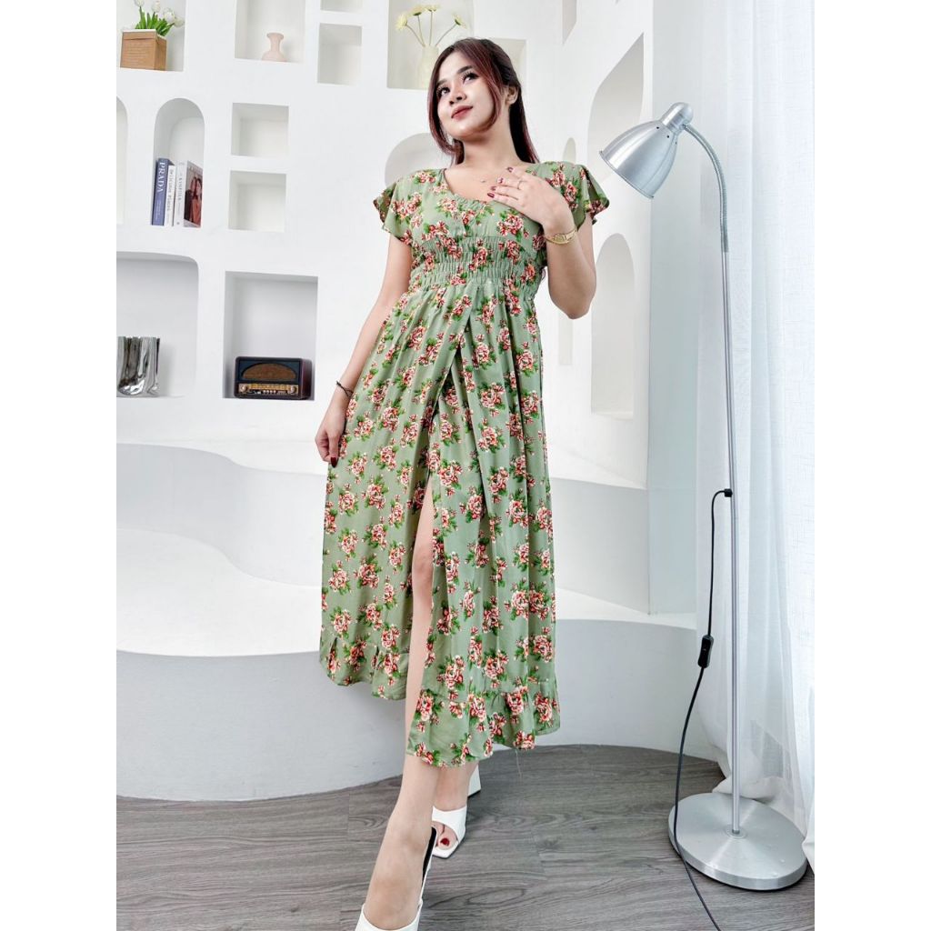 Jual Dress terbaru Starla Daster rayon putri Bali pantai | Shopee Indonesia