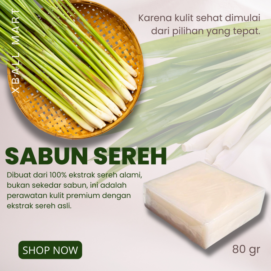 Jual 1 Kardus isi 180 pcs Sabun Sereh Herbal: Solusi Alami untuk Kulit ...