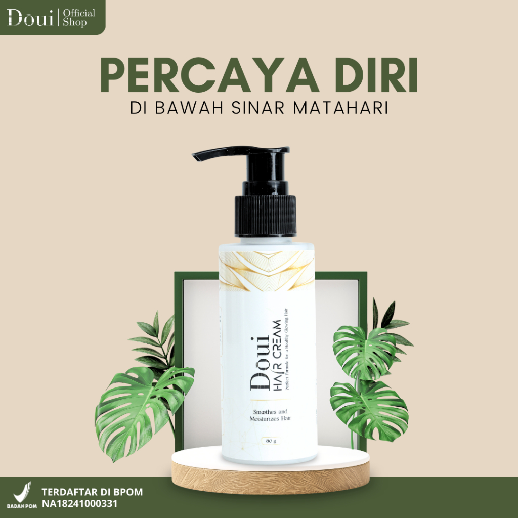 Jual DOUI Hair Cream pelindung dari sinar matahari memperkuat akar ...
