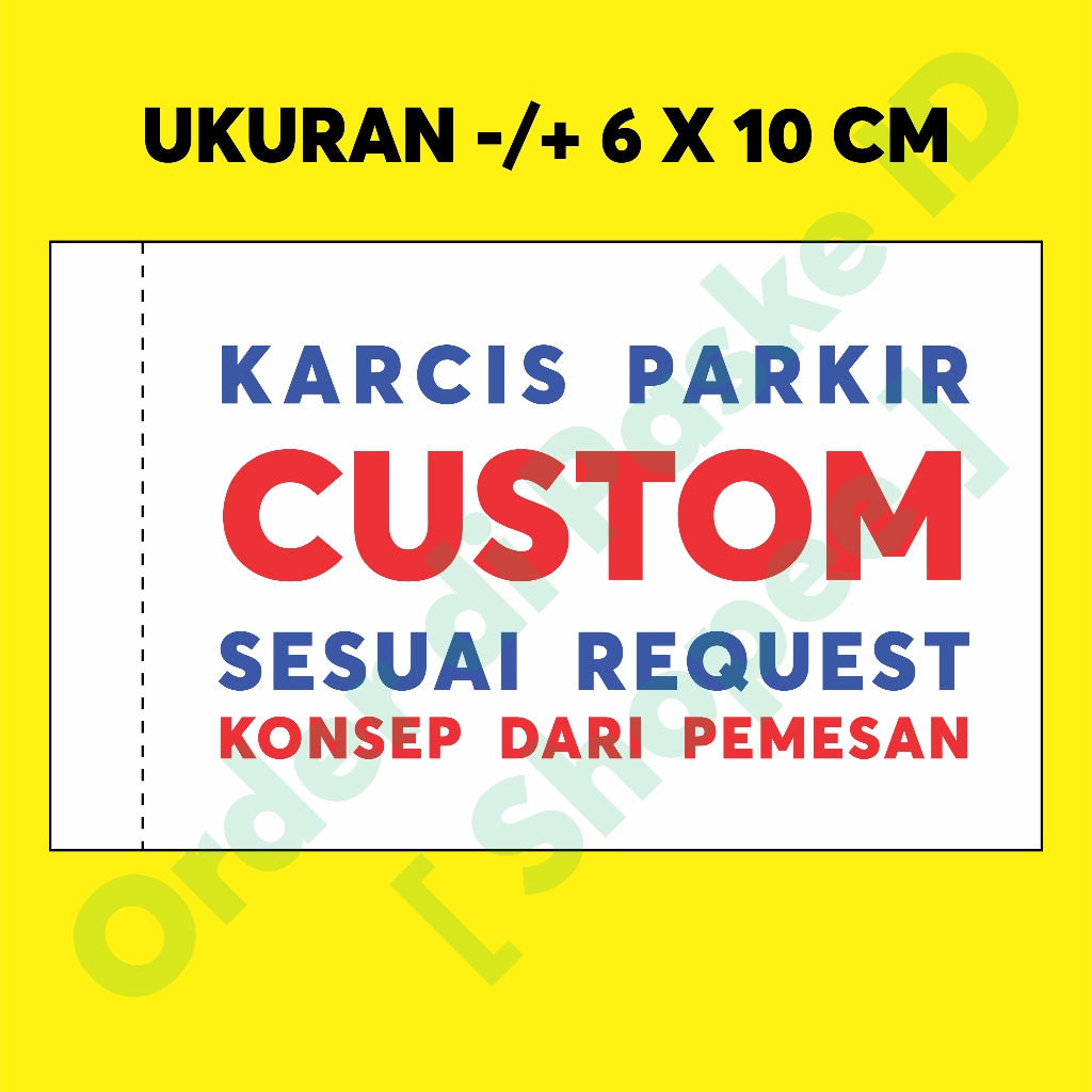 Jual KARCIS PARKIR ISI 100 LEMBAR DAN 50 LEMBAR UKURAN -/+ 6X10 CM ...