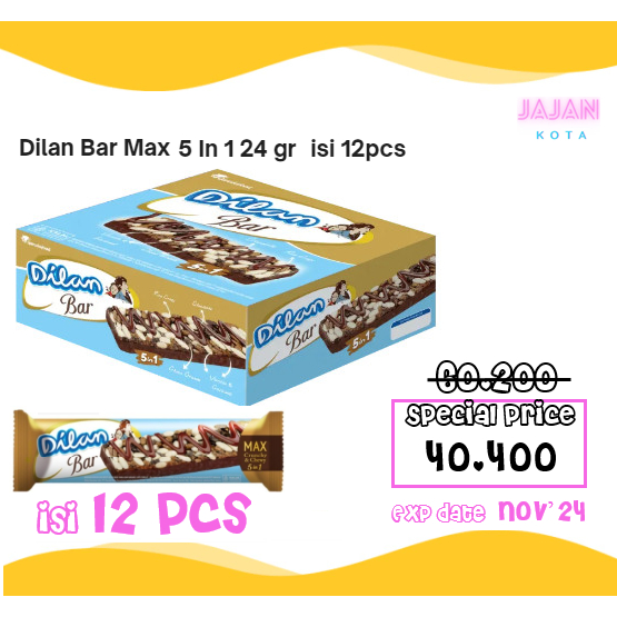 Jual Dilan Bar Max 24 gram 1 box 12 pcs | Shopee Indonesia