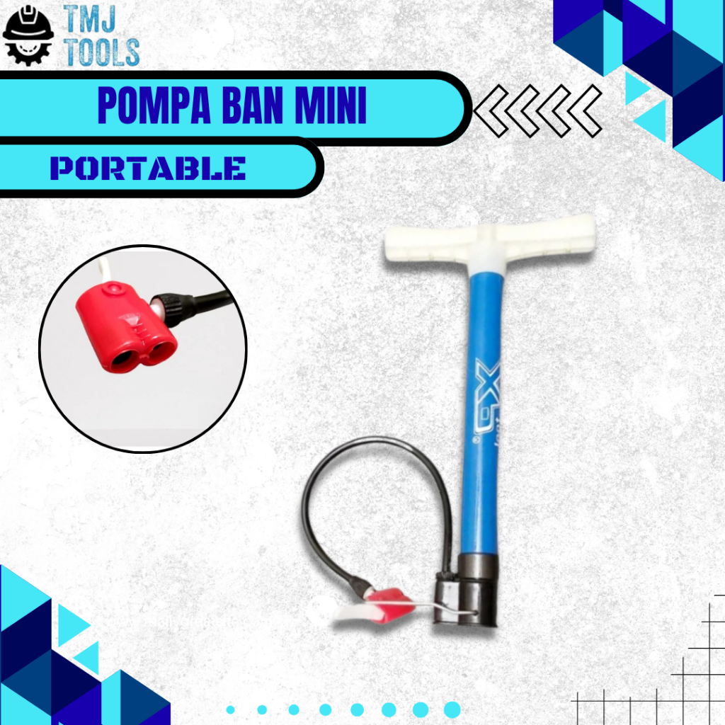 Jual Pompa Ban Portable Pompa Tangan Sepeda Mini PVC XP TOOL Hand Pump ...