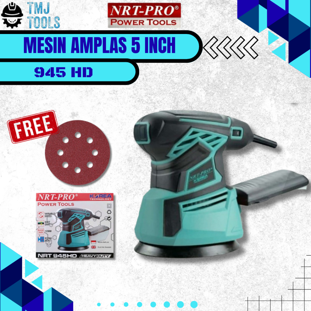 Jual Orbital Disc Sander NRT PRO 945 HD 5 Inch Variable Speed Mesin ...