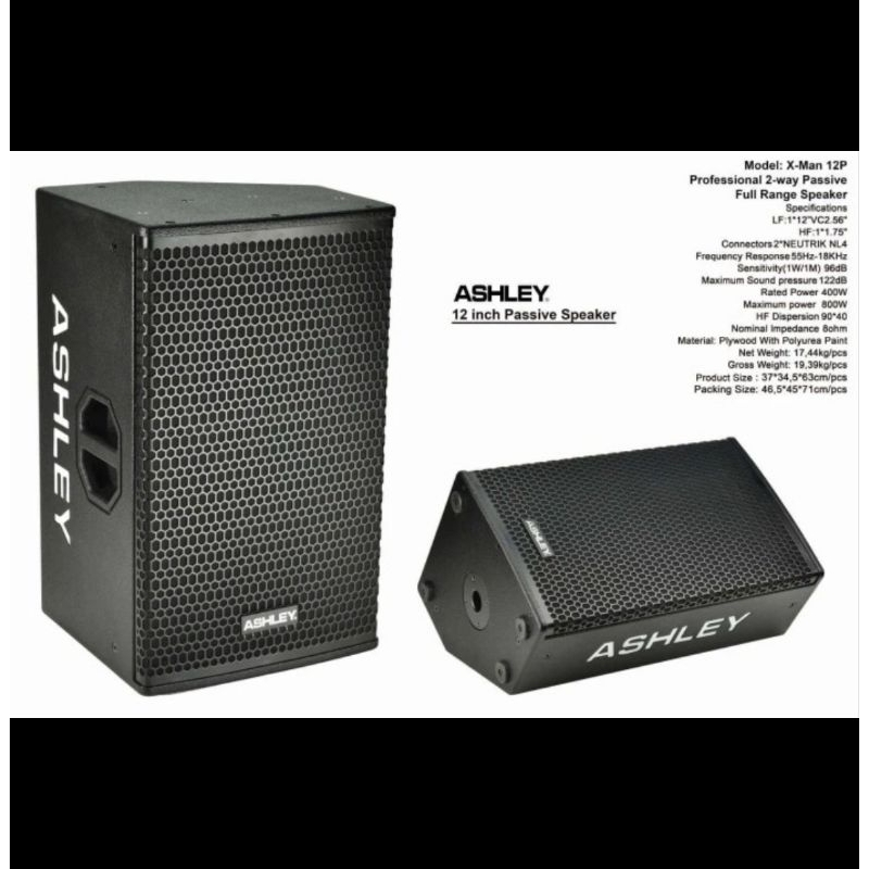 Jual SPEAKER ASHLEY XMAN12P XMAN 12P 12 INCH PASIF GARANSI 1 TAHUN ...
