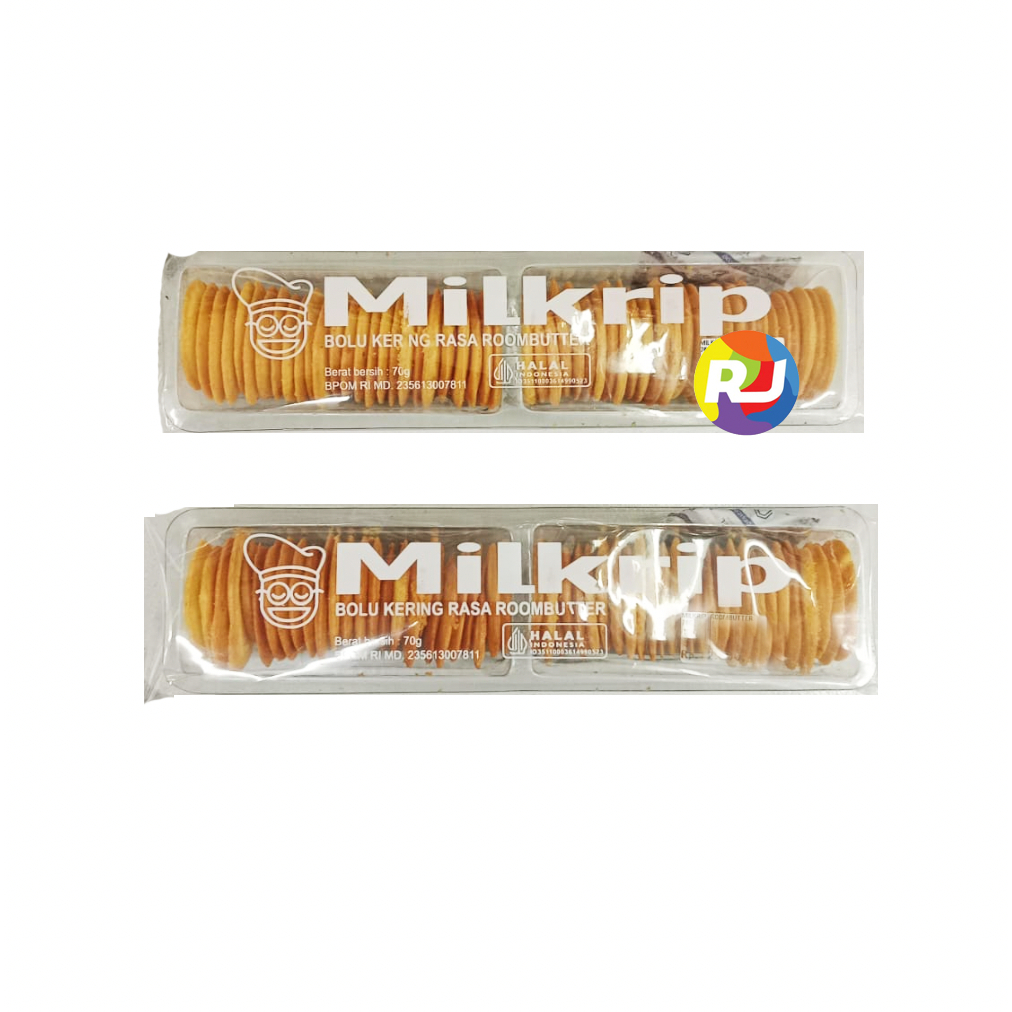 Jual Snack Cemilan Milkrip Bolu Kue Kering Rasa Roombutter 70gr ...