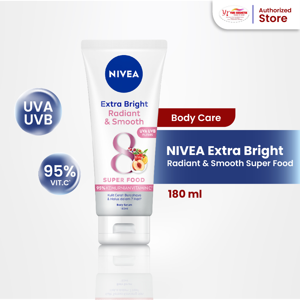 Jual Nivea Extra Bright 100x Super Vitamins & Skin Food Serum 180ML ...