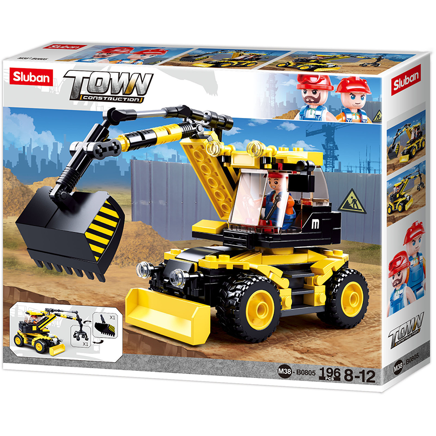 Jual Sluban Brick Town Construction Excavator - Kendaraan Konstruksi ...