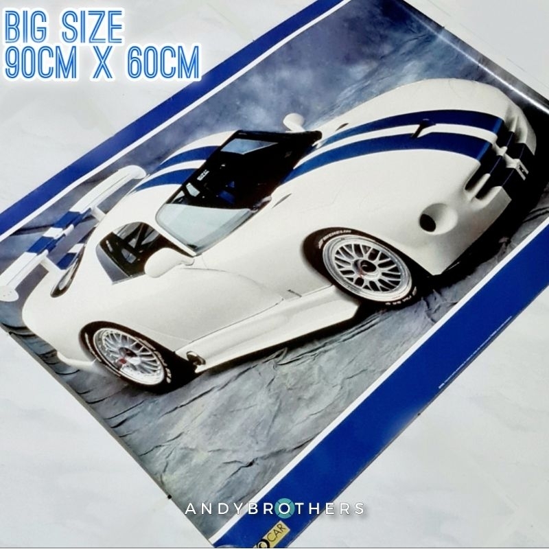 Jual POSTER Mobil Ukuran Besar 90cm x 60cm - DODGE VIPER GTS-R 1990s ...