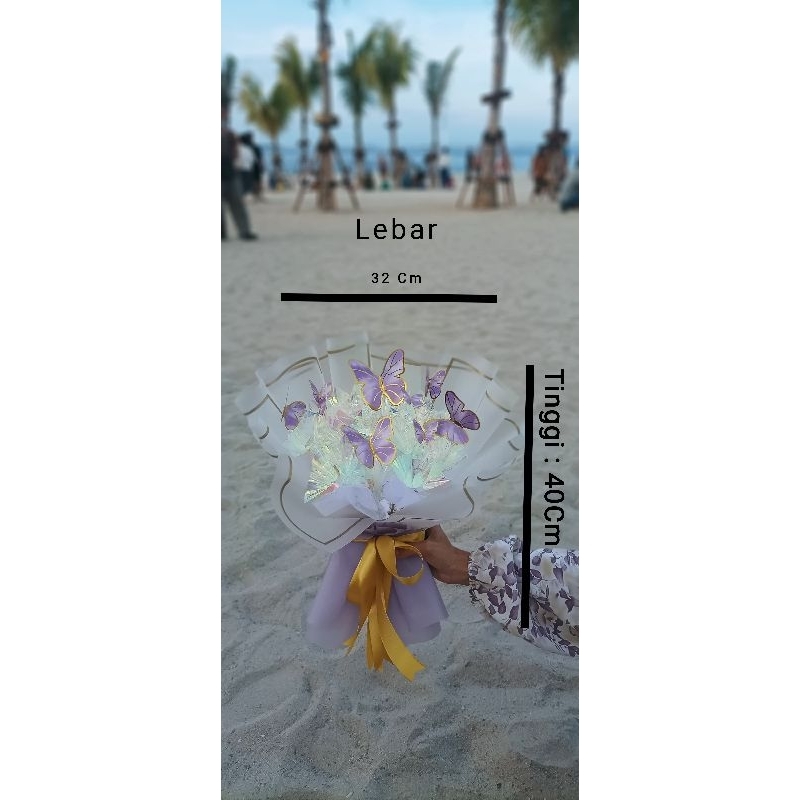 Jual Buket kupu-kupu led / butterfly bucket / bucket wisuda | Shopee ...