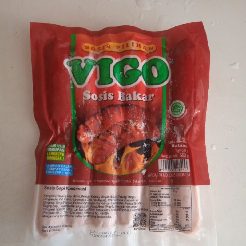 Jual Vigo sosis bakar 12pcs 550gram | Shopee Indonesia