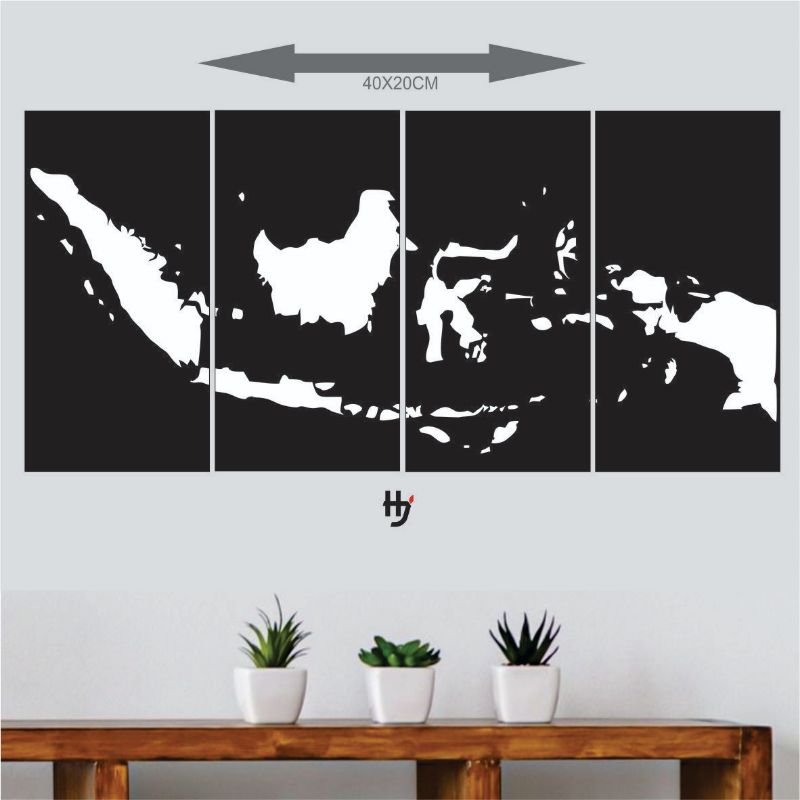 Jual TERMURAH hiasan dinding peta indonesia 1 set isi 4 pcs tersedia ...