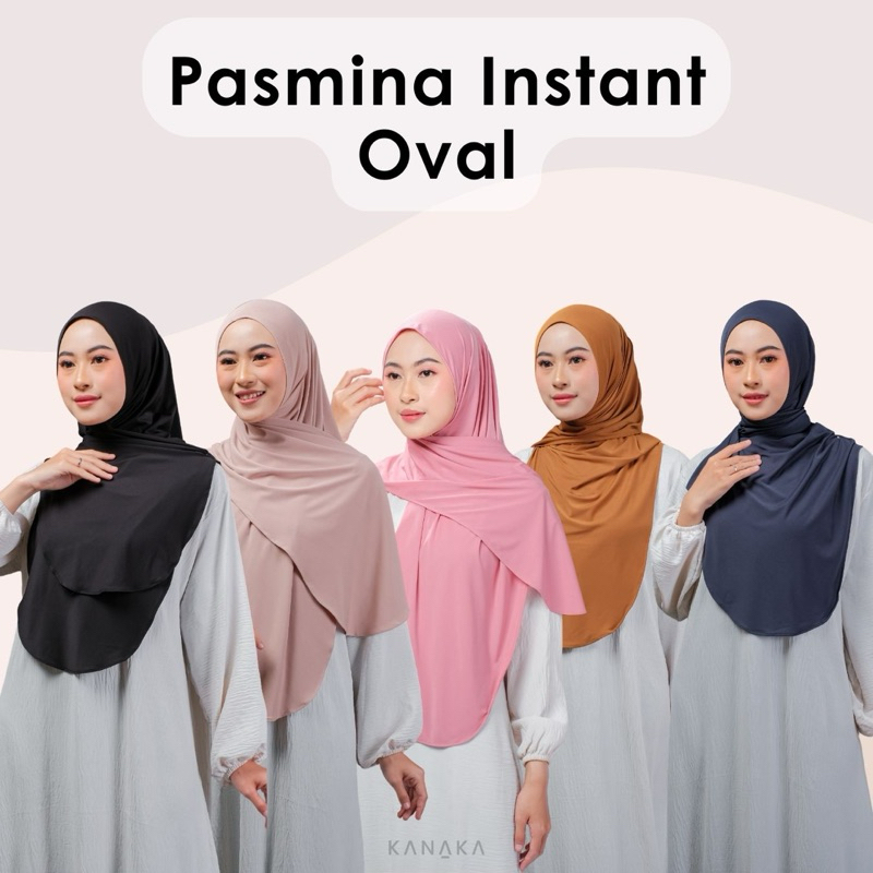 Jual Pashmina Instan Oval Jersey by KANAKA | Shopee Indonesia