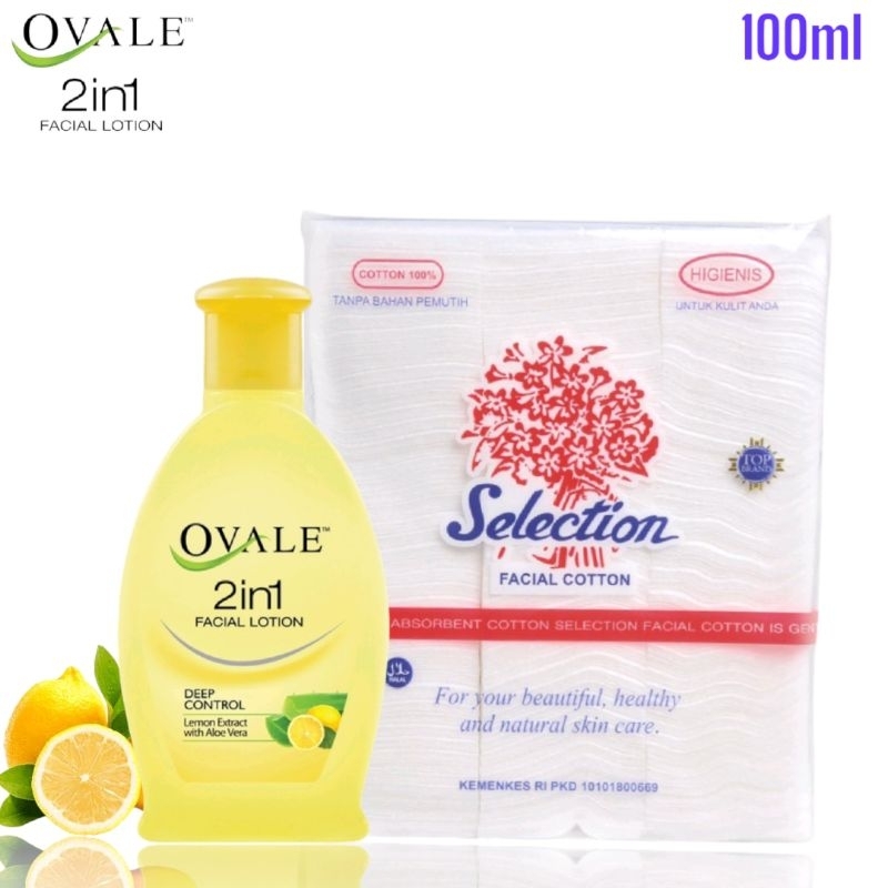 Jual Ovale Paket Facial Lotion 2in1 Deep Control 100ml Dan Kapas ...