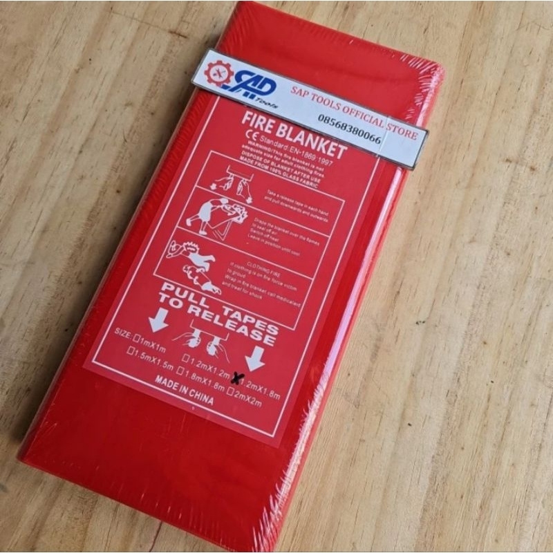 Jual fire blanket 1,2 × 1,8m selimut anti tahan api 1.2 x 1.8 m | Shopee Indonesia
