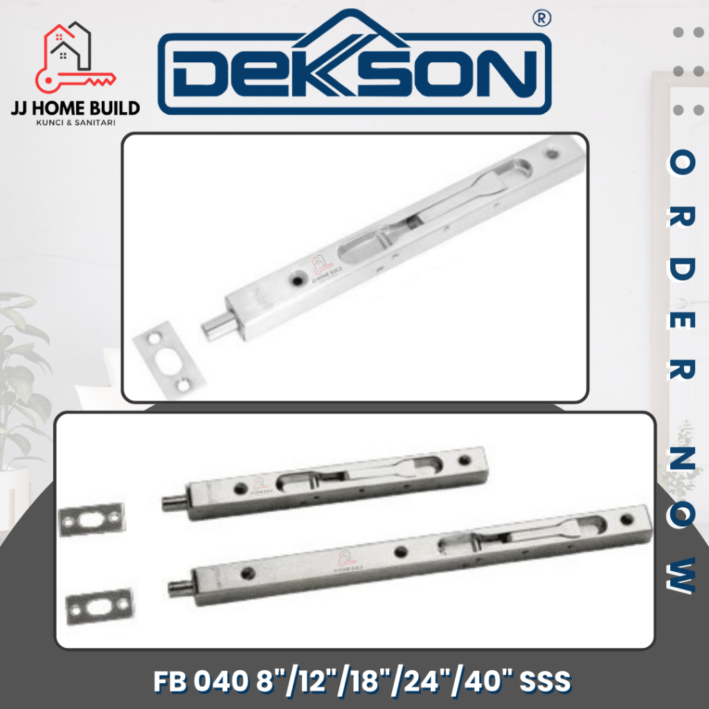 Jual Flush Bolt Dekkson / Dekson FB 040 ( Ukuran : 8" 12" 18" 24" 40" ) | Shopee Indonesia