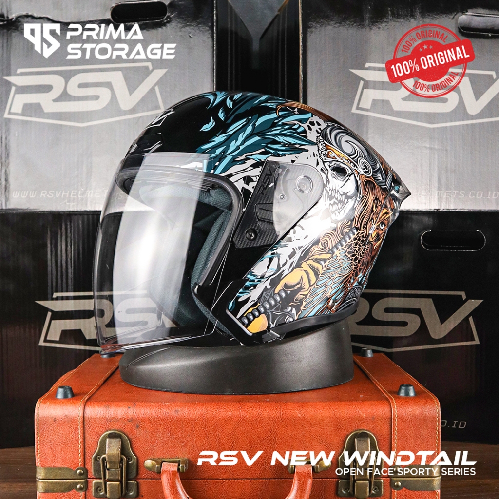 Jual HELM RSV NEW WINDTAIL UNDYING / HELM RSV / HELM HALF FACE | Shopee ...