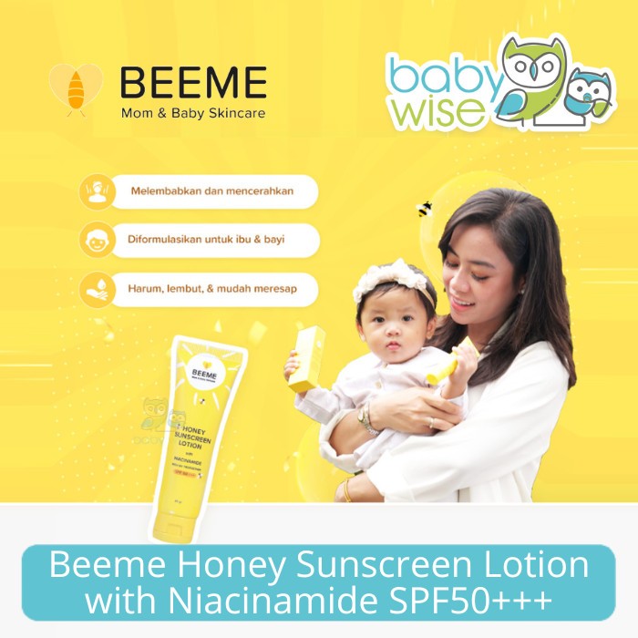 Jual Beeme Bee Me Honey Sunscreen Lotion with Niacinamide SPF50 ...