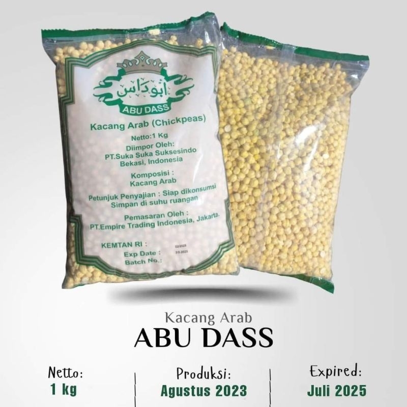 Jual Kacang Arab Abu Dass Kemasan 1kg | Shopee Indonesia