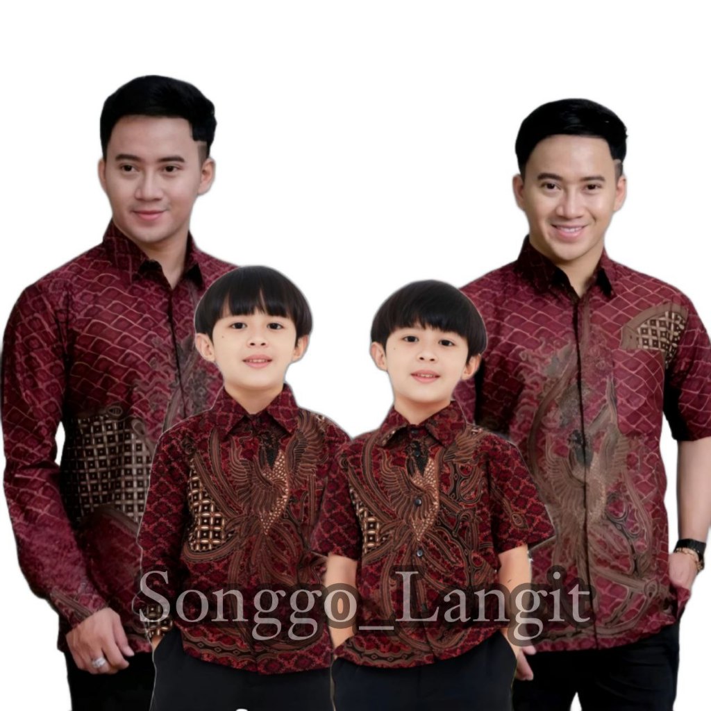 Jual Kemeja Batik Anak Laki-Laki Lengan Panjang Batik Ayah dan Anak ...