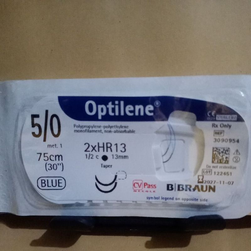 Jual Optilene 5/0 2XHR13 Taper ( non absorbable) | Shopee Indonesia