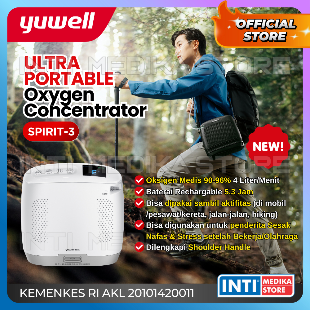 Jual YUWELL - Oxygen Concentrator Portable SPIRIT 3 | Tabung Oksigen ...